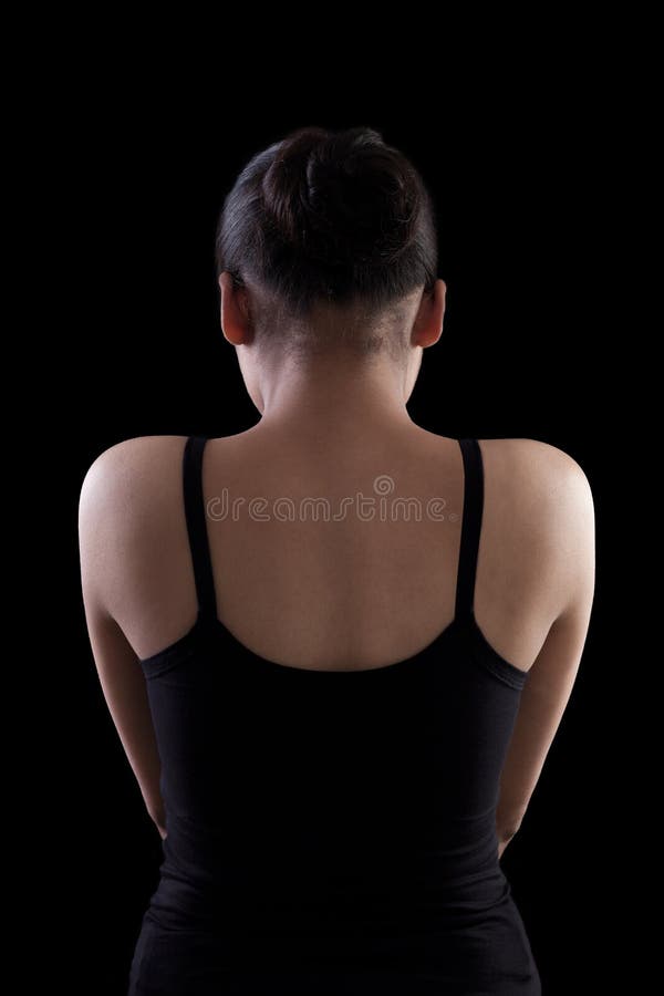 Back Of Indian Female Black Dress Stock Image - Image of figure, long ...