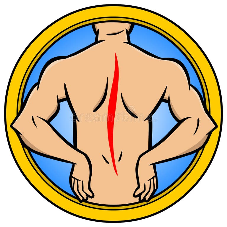 Back Injury stock vector. Illustration of human, cartoon - 53519081