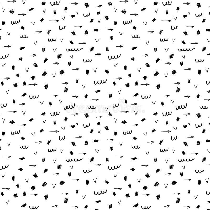 Back Ink Hand Drawn Abstract Seamless Textures Stock Vector ...