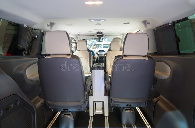 Passenger Compartment of the Van Stock Image - Image of moscow, auto ...