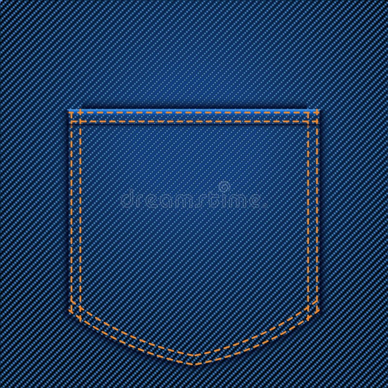 Back jeans pocket stock vector. Illustration of closeup - 81357449