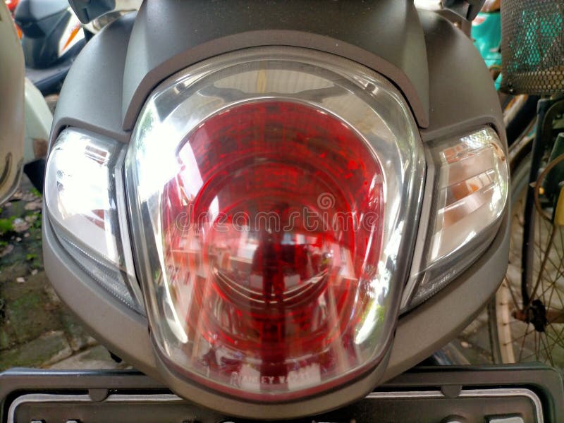 Back Lamp Flasher of Red Color for the Bicycle Stock Photo - Image of ...