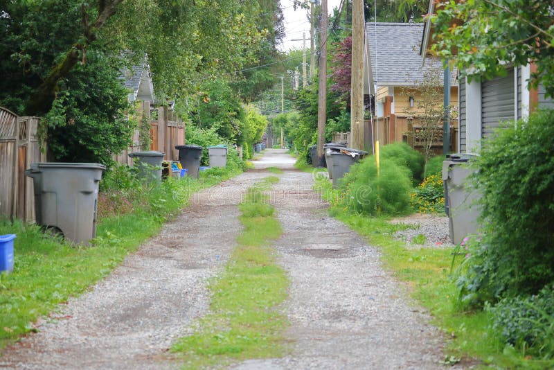 Back Lane in Vancouver Canada Stock Photo - Image of canada, dirt: 93771108