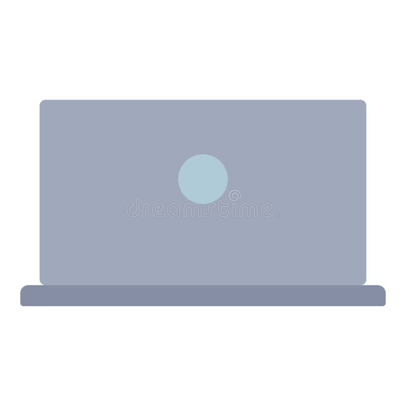 Back of Laptop Icon, Flat Style Stock Vector - Illustration of internet ...