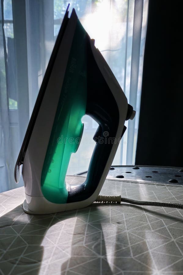 Back Light Steam Iron with Green Tank Stock Image - Image of ...