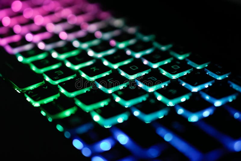 Back Lighted Computer Gaming Keyboard Stock Photo - Image of genius ...