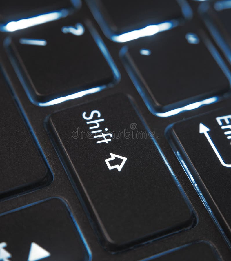 Back Lighted Keyboard Close Up Stock Photo - Image of single, global ...