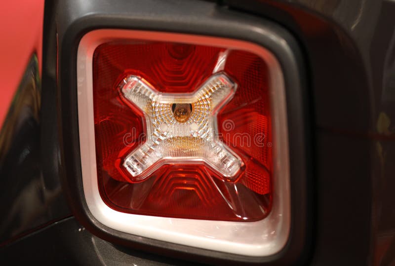 Back lights of a car. stock image. Image of metal, lamp - 103707399