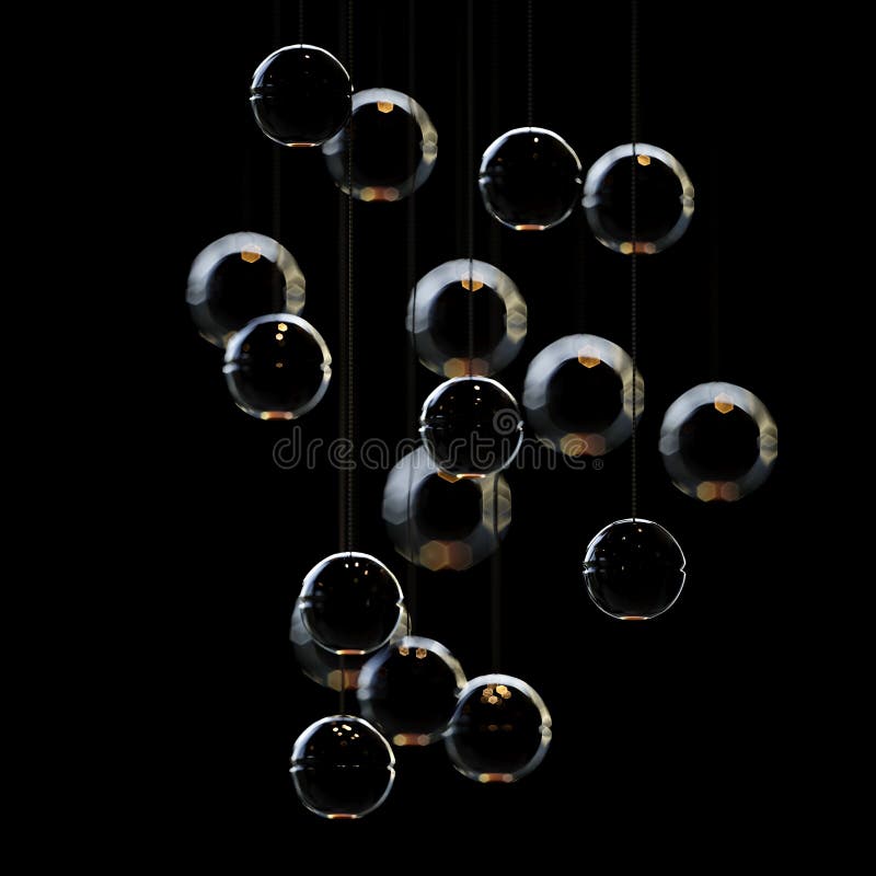 Back lights on sphere lamp stock image. Image of refraction - 135997149