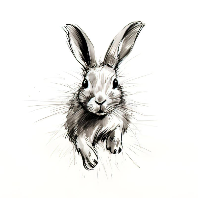 Lined Rabbit Stock Illustrations – 1,163 Lined Rabbit Stock ...