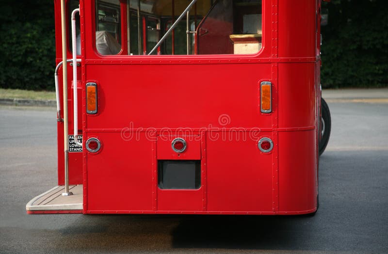 Back of London Red Bus stock image. Image of retro, london - 2183041