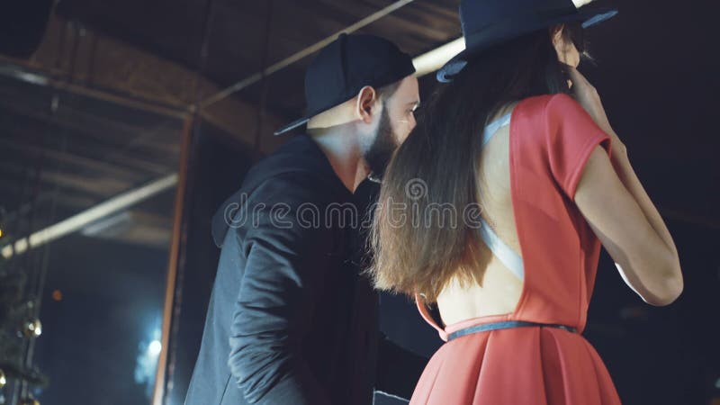 Close Up Look of PJ and DJ Legs Dancing on the Scene in Night Club ...