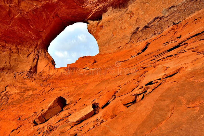 Back of Looking Glass Arch, Utah. Stock Photo - Image of cliff ...