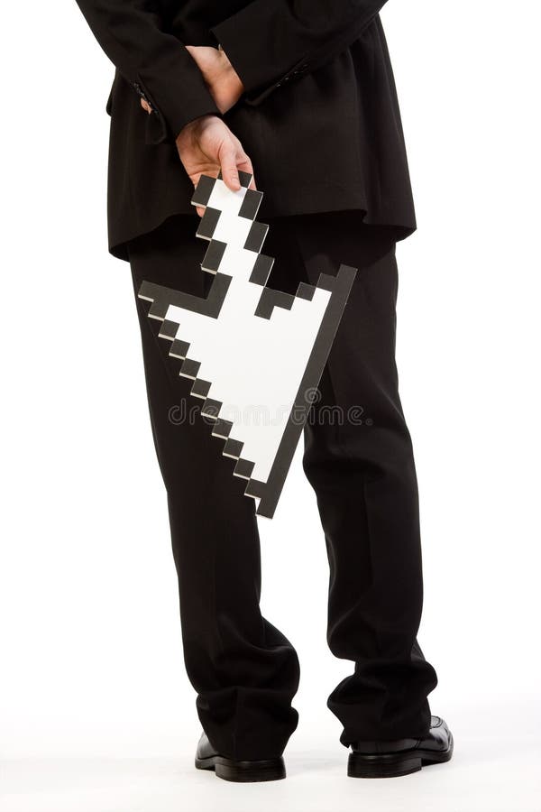 Cursor and hand stock photo. Image of aiming, connection - 9898152