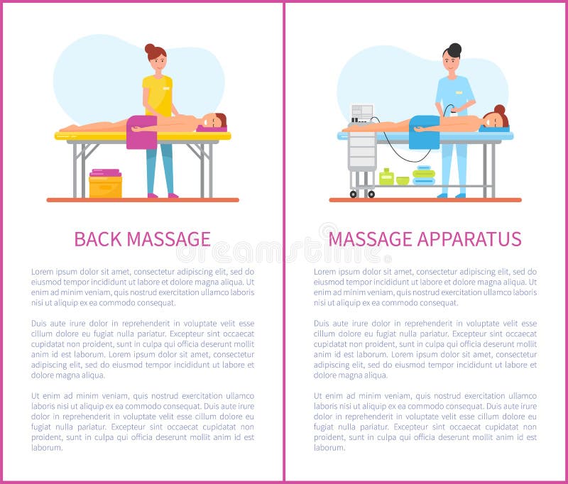 Back Massage and Apparatus Machine Posters Vector Stock Vector ...
