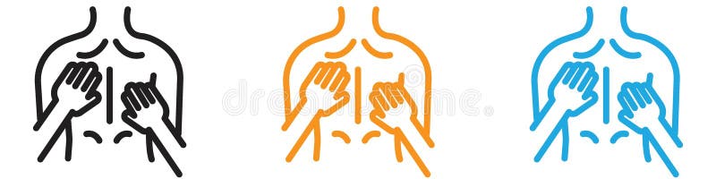 Back Massage Icon Vector Logo Set Collection for Web App Ui Stock ...