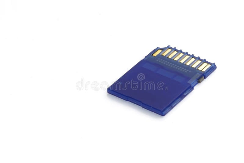 The Back of a Memory Card Isolated on White Background Stock Photo ...