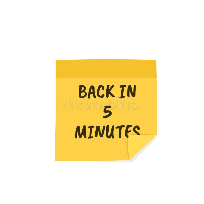 Back 5 Minutes Stock Illustrations – 14 Back 5 Minutes Stock ...