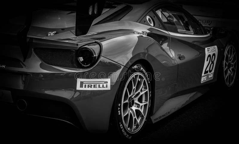 The Back of a Modern Racing Car Editorial Stock Photo - Image of style ...