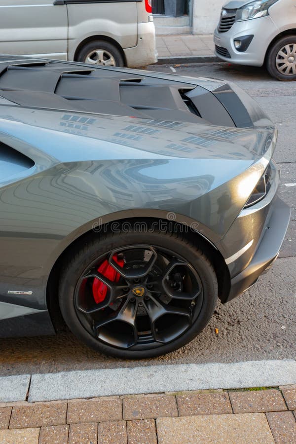 The Back of a Modern Super Car Editorial Stock Photo - Image of ...