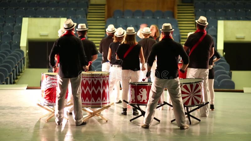 Back of Musical Group of Thirteen Young People Stock Footage - Video of ...