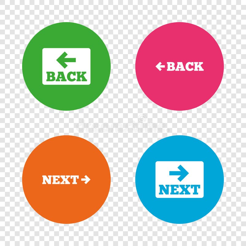Back and Next Navigation Button Illustration Stock Illustration ...