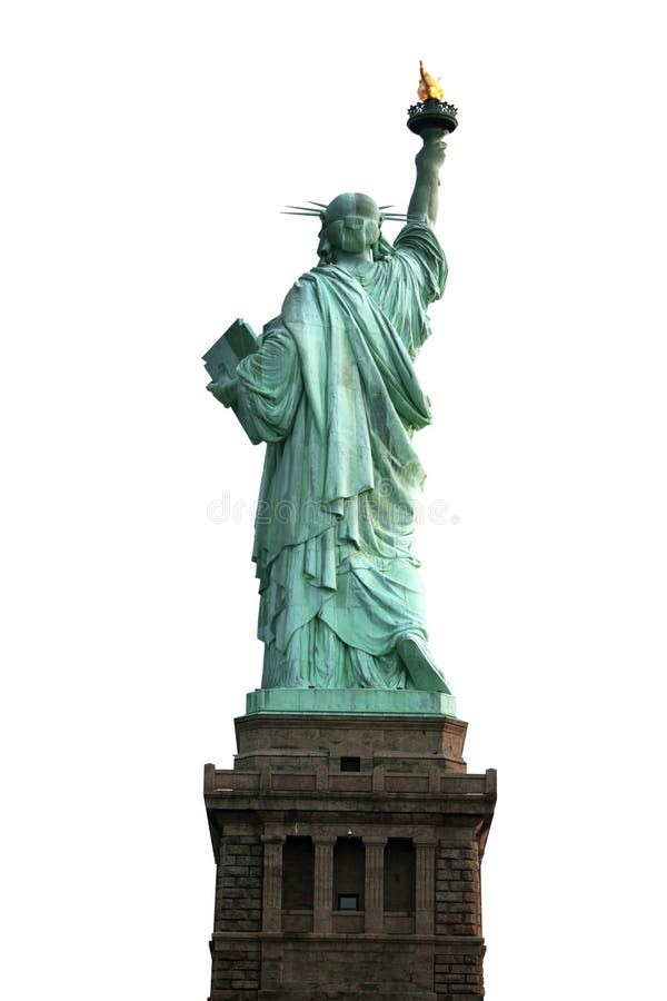 Back of NY Statue of Liberty Stock Photo - Image of green, monument ...