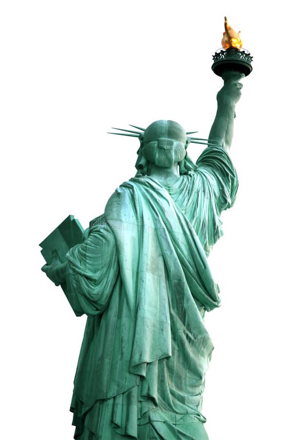 Back of NY Statue of Liberty Stock Photo - Image of green, monument ...