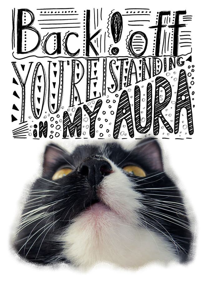 Back Off!! Youâ€™re Standing in My Aura Stock Photo - Image of slogan ...