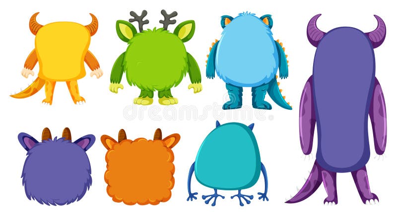 Back ok monster collection stock vector. Illustration of monster ...