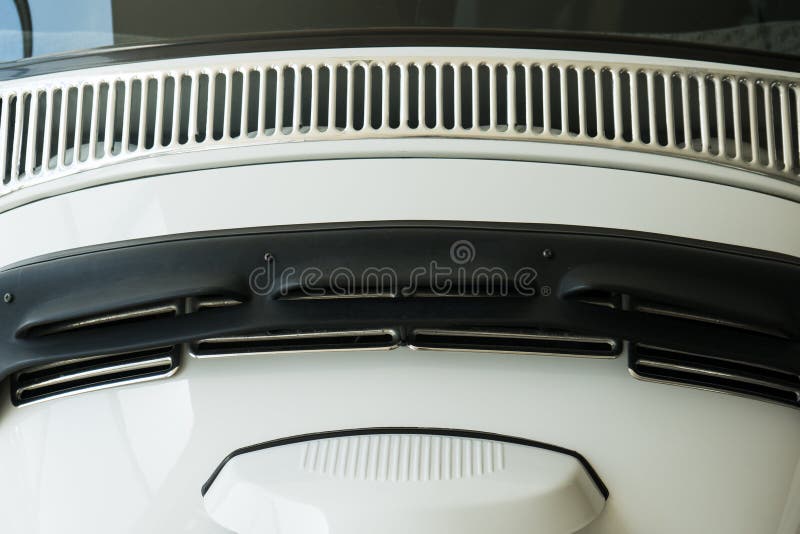 The Back of an Old Car. Ventilation Grilles Stock Image - Image of ...