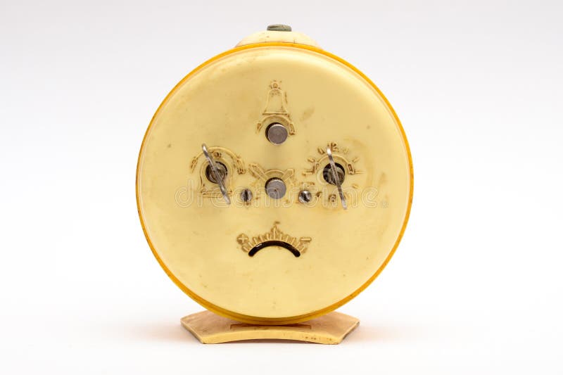 Back Old Mechanical Alarm Clock Stock Image - Image of hour, chrome ...