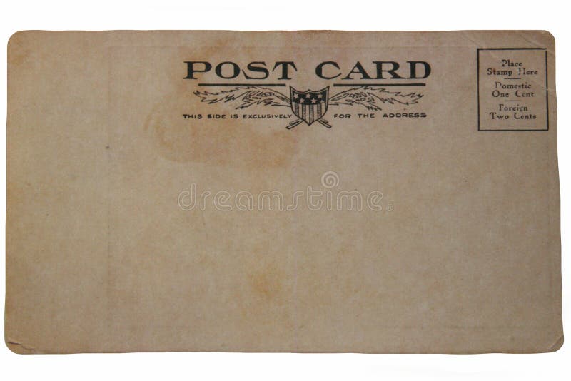 Back of Old Post Card editorial stock image. Image of write - 185379