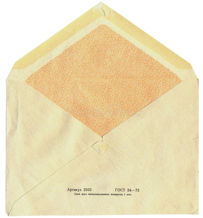 Back of Old Soviet Mail Envelope Stock Photo - Image of real, paste ...