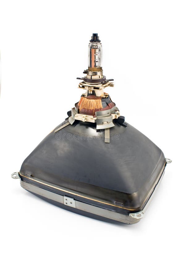 Back of Old Television Cathode Tube Stock Photo - Image of electricity ...