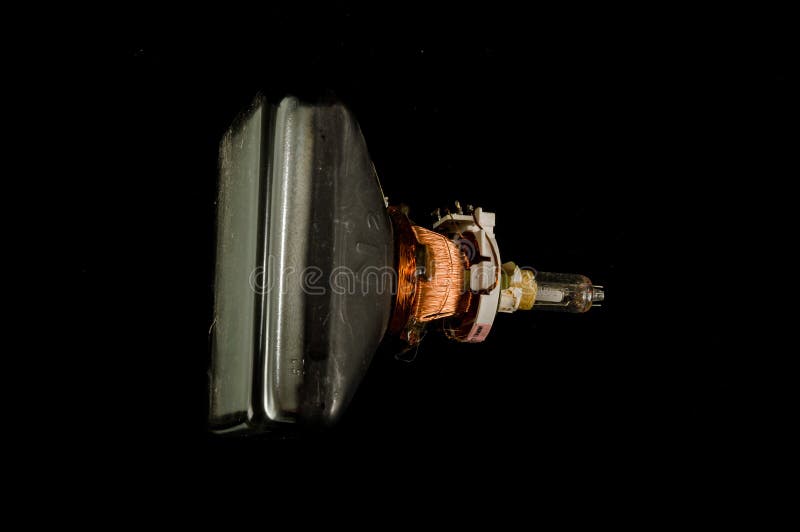 Back of Old Television Cathode Tube Isolated Stock Photo - Image of ...