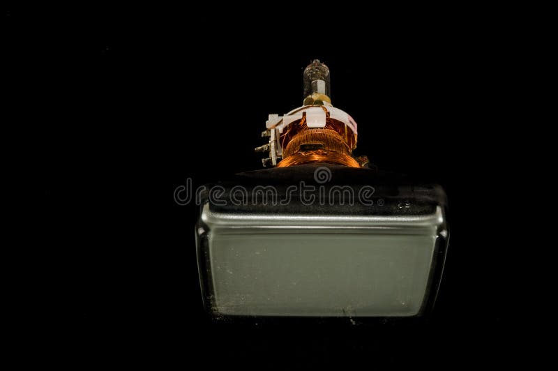 Back of Old Television Cathode Tube Isolated Stock Image - Image of ...