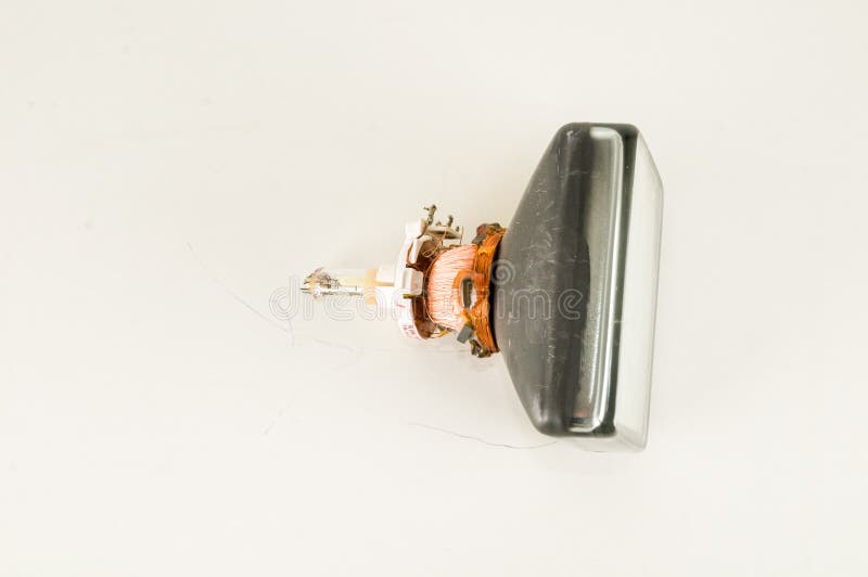 Back of Old Television Cathode Tube Isolated Stock Image - Image of ...