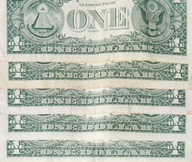 Back of one dollar bills stock image. Image of concept - 35087147