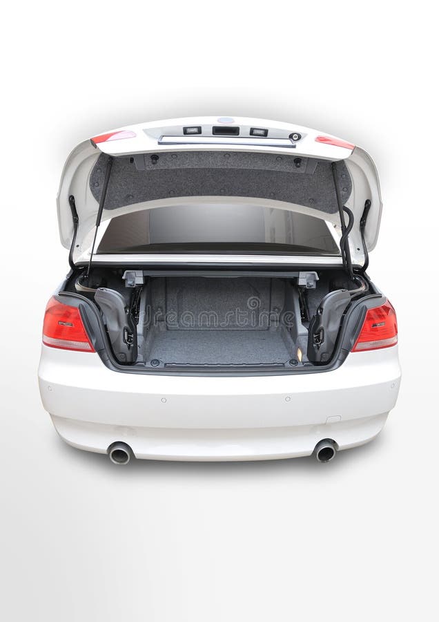 Open car trunk stock photo. Image of spacious, back, isolated - 4756274