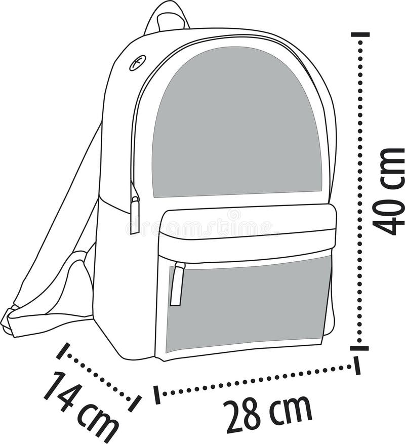 Back Pack Mock Up Illustration Vector Stock Vector - Illustration of student, accessory: 351084347