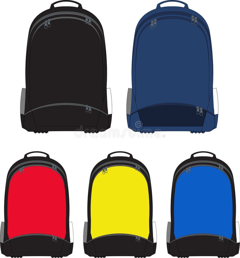 Back Pack Mock Up Illustration Vector Stock Vector - Illustration of knapsack, satchel: 351084382