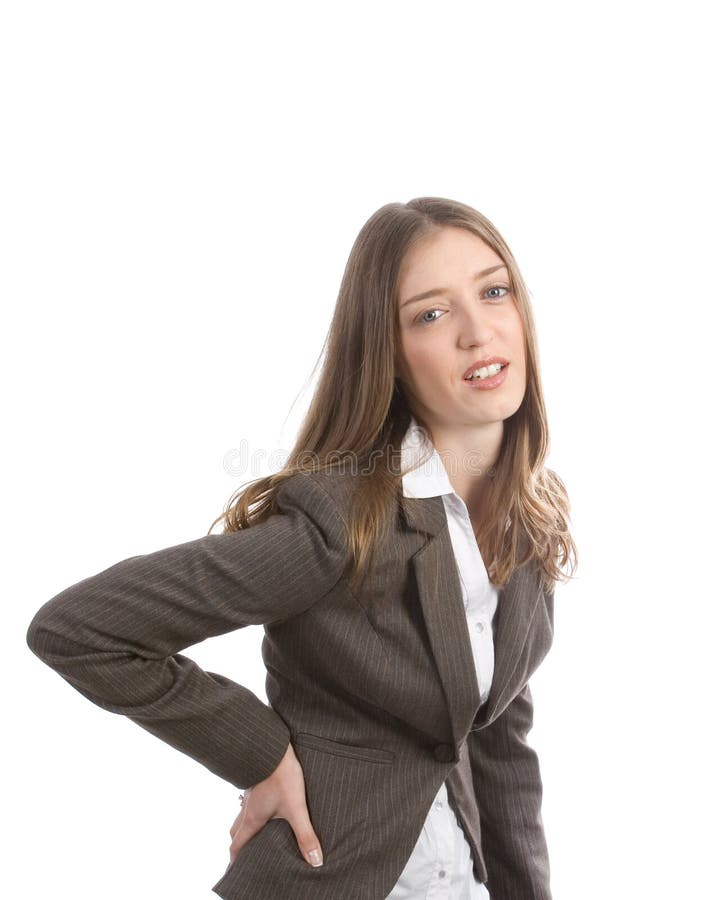 Back pain stock photo. Image of girl, office, space, model - 8611100