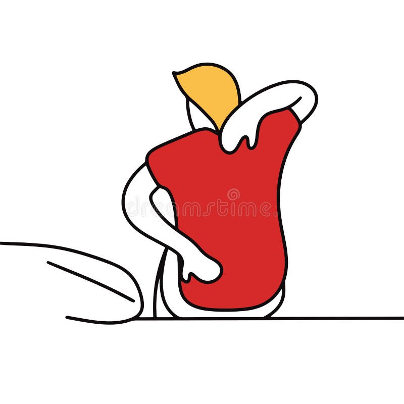 Back Pain Flat Design Vector Icon Illustration. Stock Vector - Illustration of medicine ...