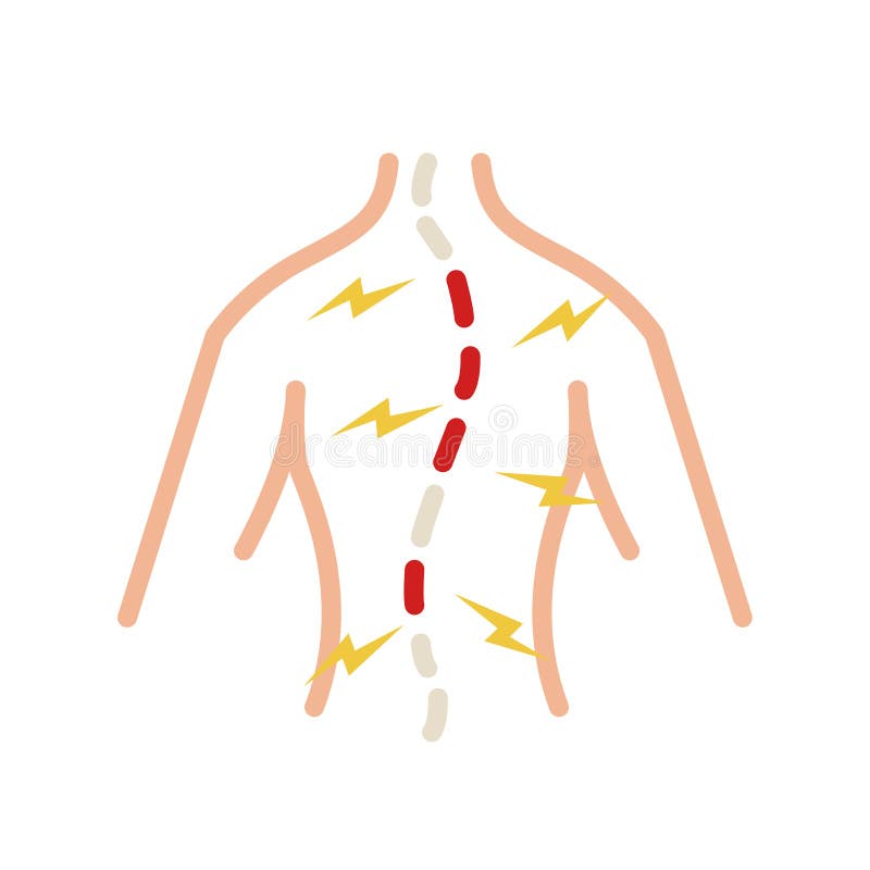 Back Pain Icon, Vector Illustration Stock Vector - Illustration of ...