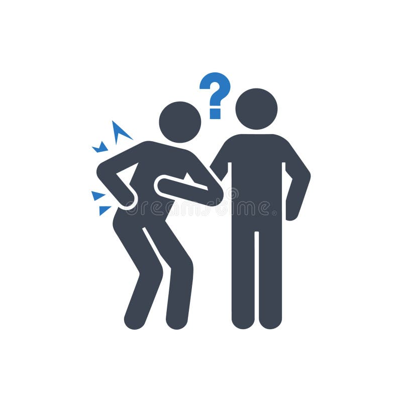 Back Pain Icon stock illustration. Illustration of healthcare - 376290812