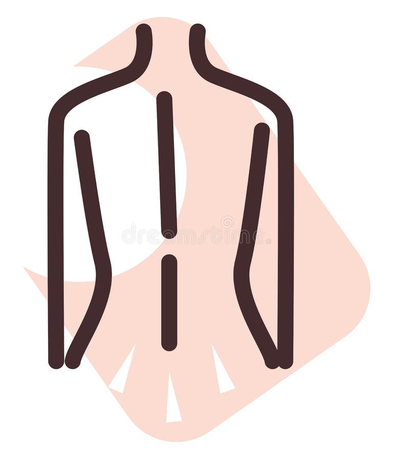 Back pain, icon stock vector. Illustration of backache - 261058445