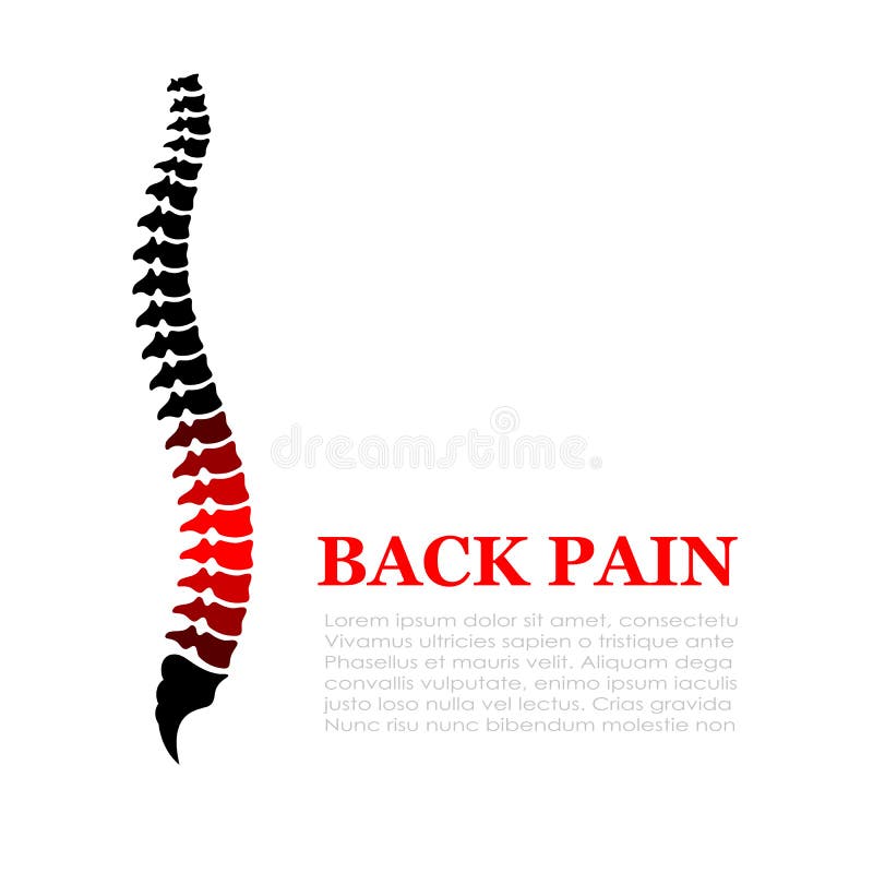 Back pain vector icon stock vector. Illustration of health - 191972523