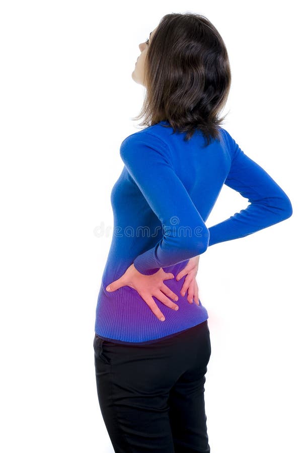 Back pain stock image. Image of studio, stress, hair - 84999543
