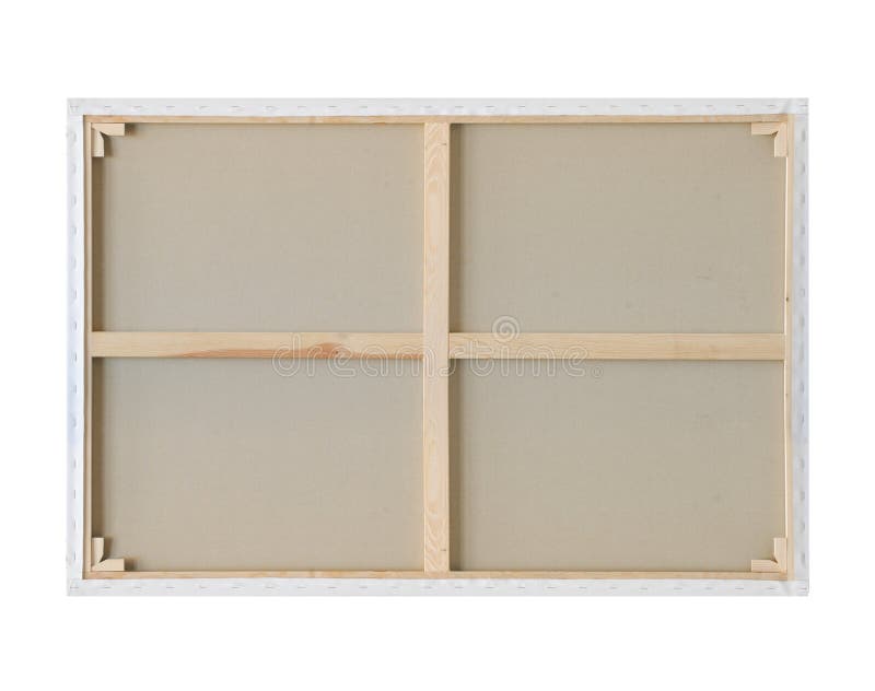 Back of Painter S Canvas with Exposed Wood Structure Stock Photo ...
